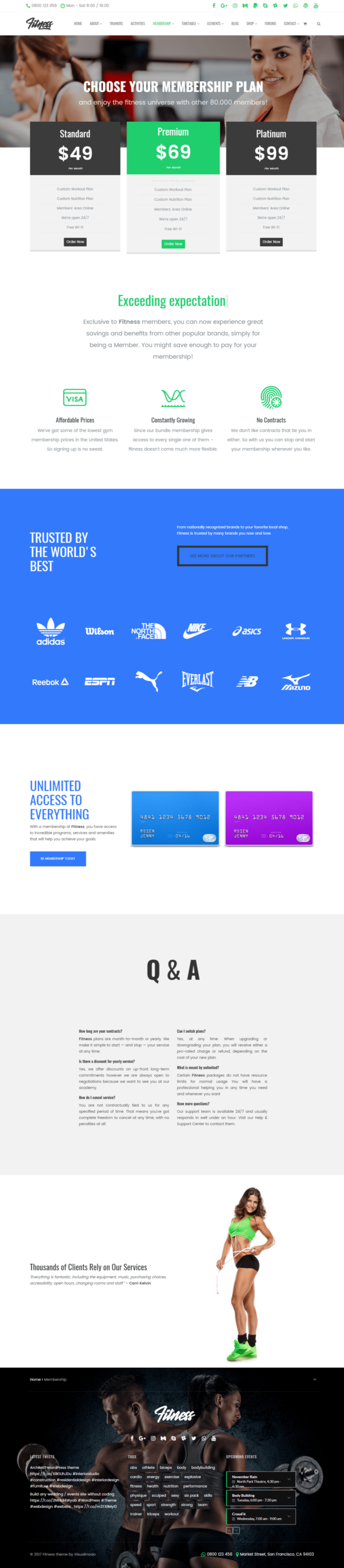 Best Fitness WordPress Theme & Site Builder - Visualmodo