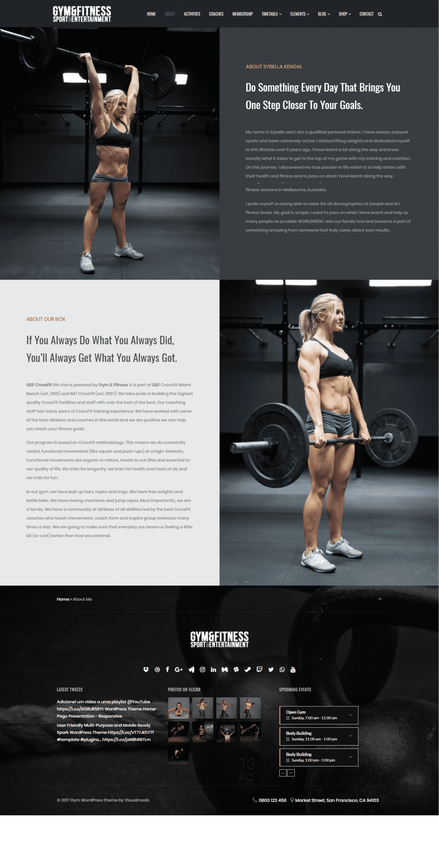 Gym WordPress Theme - Responsive Health Template by Visualmodo