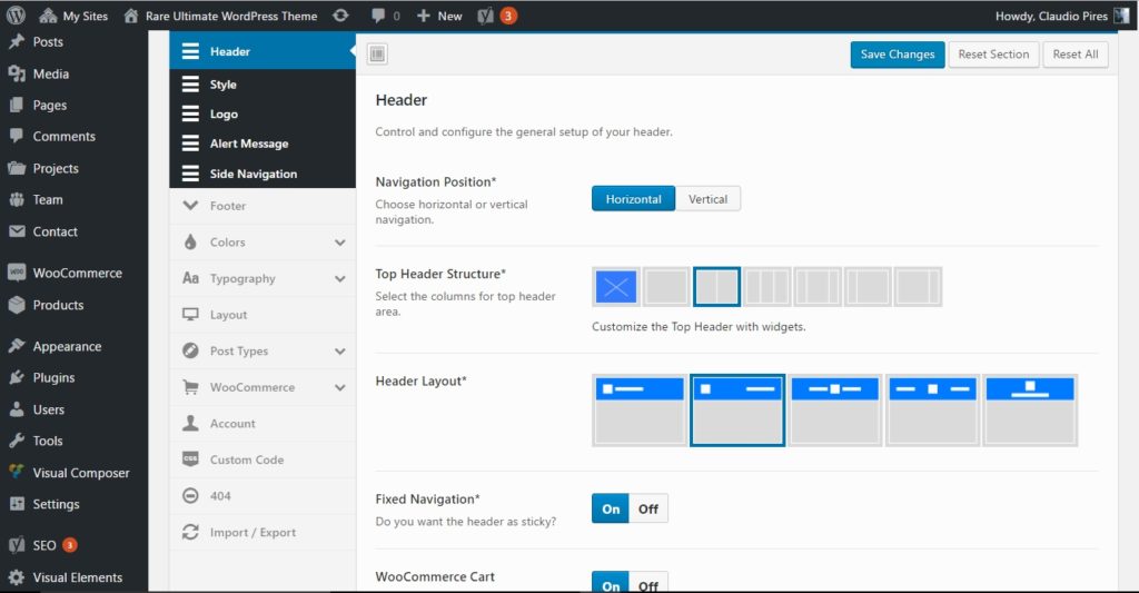 WordPress Navigation Menu Alignment / Logo Position Guide