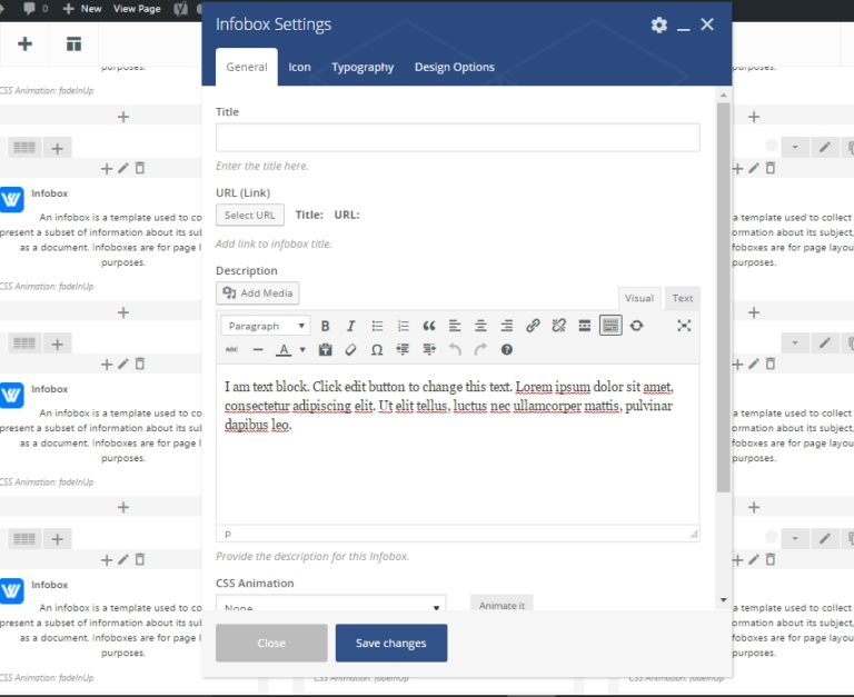 Infobox Element In WordPress Guide & Tutorial - Visualmodo
