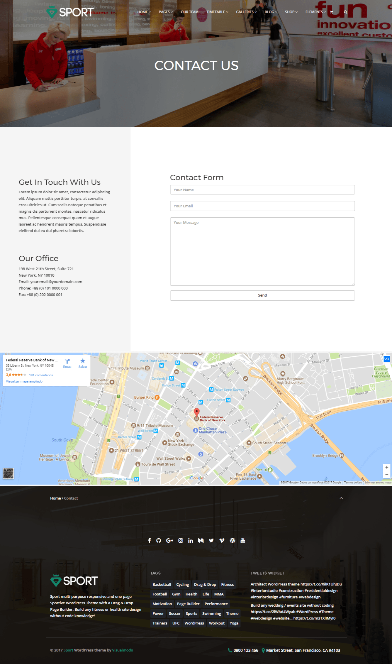 Sport WordPress Theme - Health and Fitness - Visualmodo