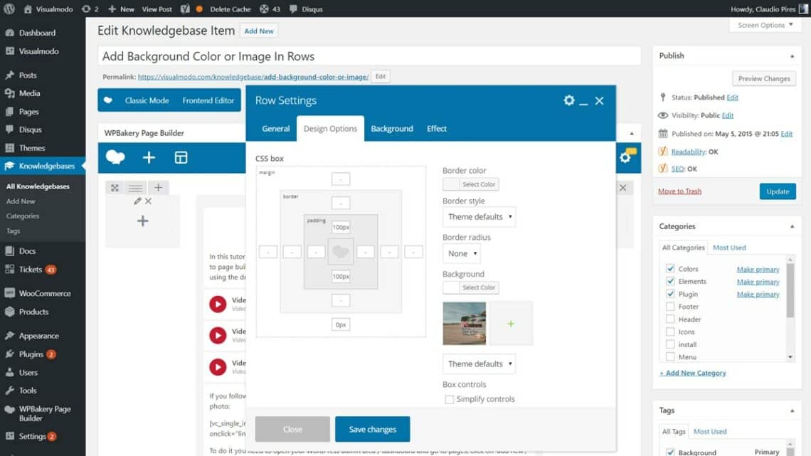 Add Background Image Or Color On Wpbakery Wordpress Plugin