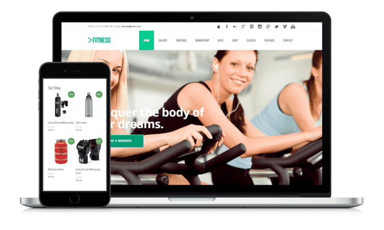 Best Fitness WordPress Theme & Site Builder - Visualmodo