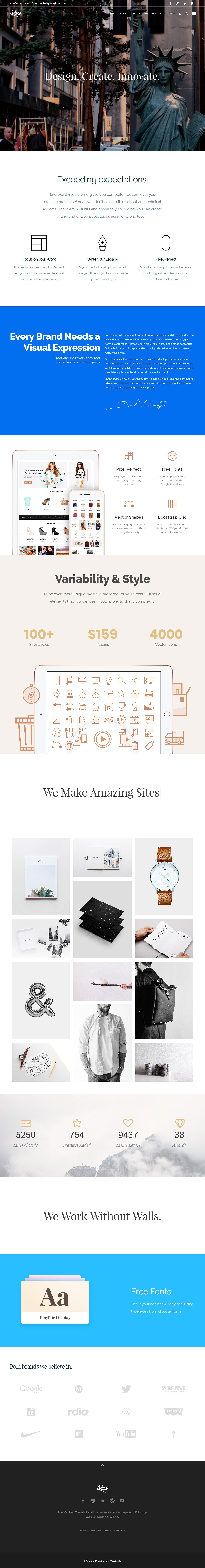Rare WordPress Theme - Ultimate Responsive Template by Visualmodo
