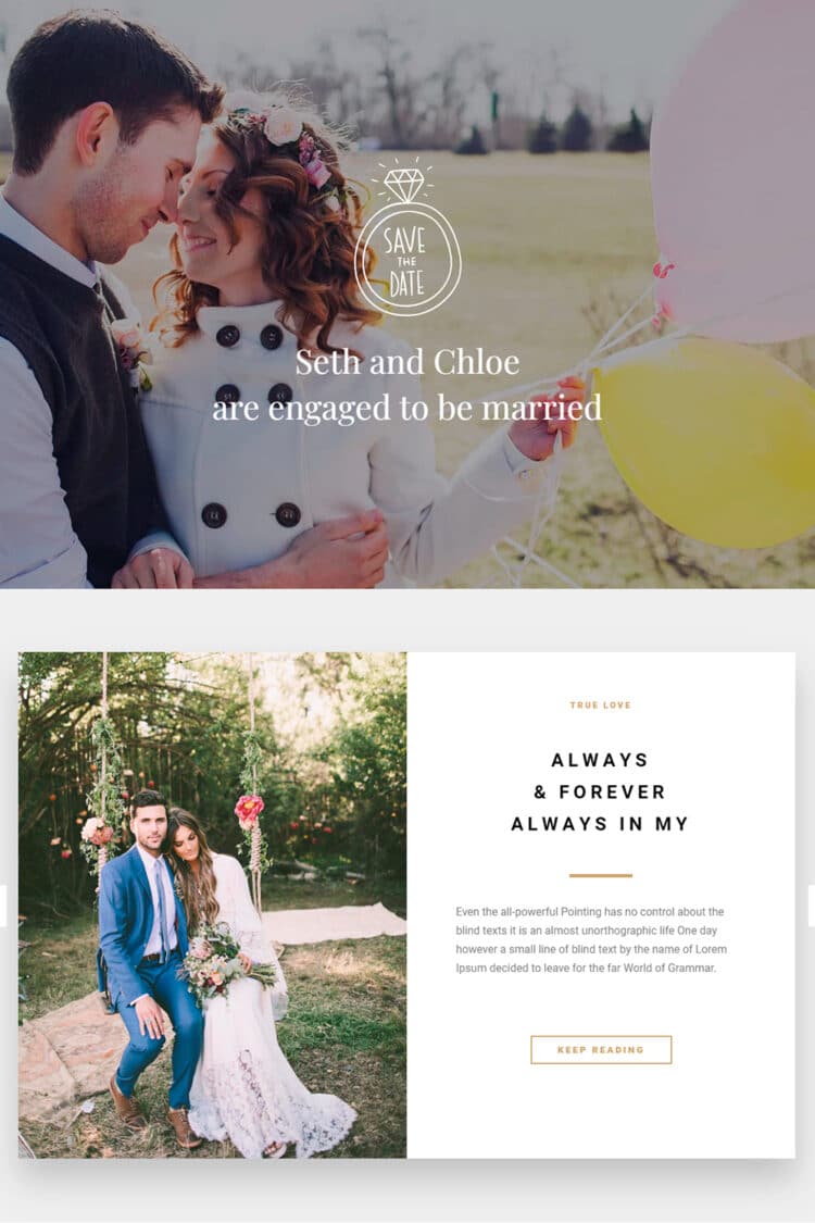 Wedding WordPress Theme Marriage Events Template Visualmodo