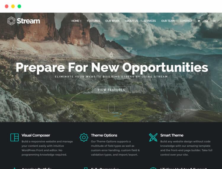 Stream One-Page WordPress Theme Documentation - Visualmodo