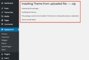 Theme is missing the style.css stylesheet - Visualmodo Guides