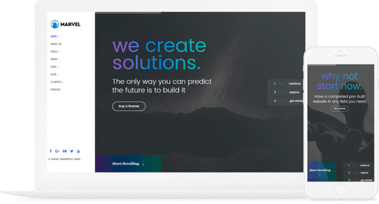 Marvel - Responsive Vertical Menu WordPress Theme - Visualmodo