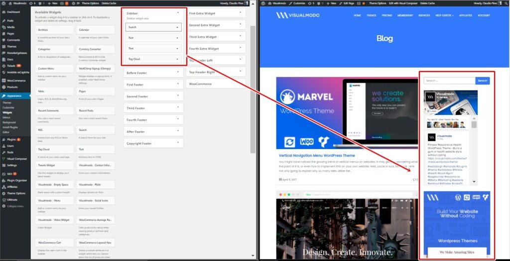 Adding A Sidebar In WordPress Using Widgets Visualmodo Guides