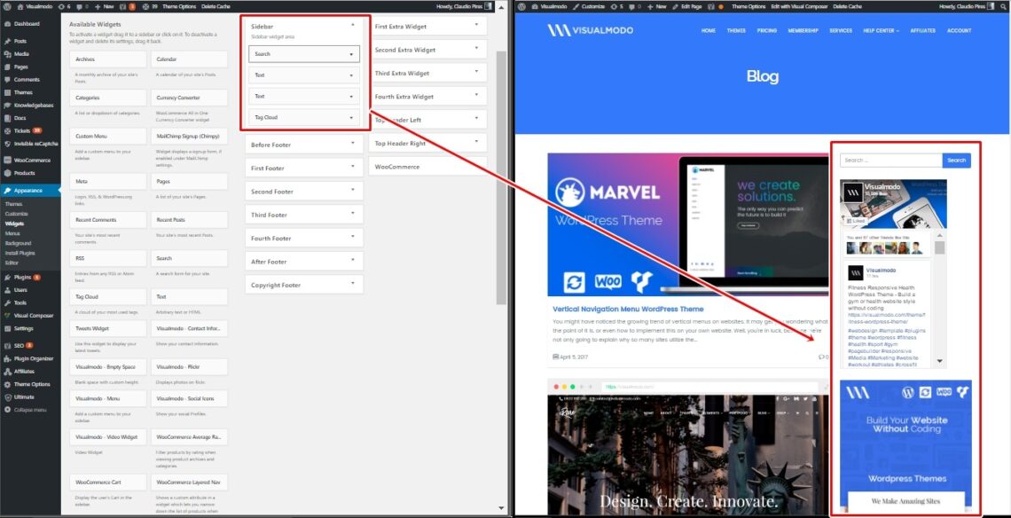 Adding A Sidebar In WordPress & Using Widgets - Visualmodo