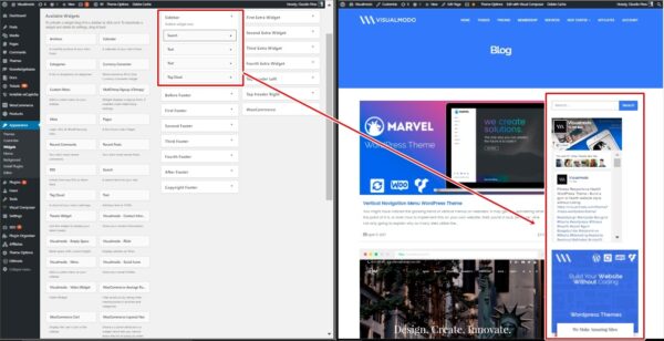 Adding A Sidebar In WordPress & Using Widgets - Visualmodo