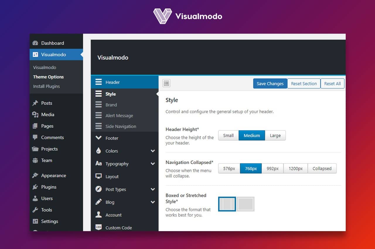 Edge WordPress Theme Documentation - Visualmodo Guides
