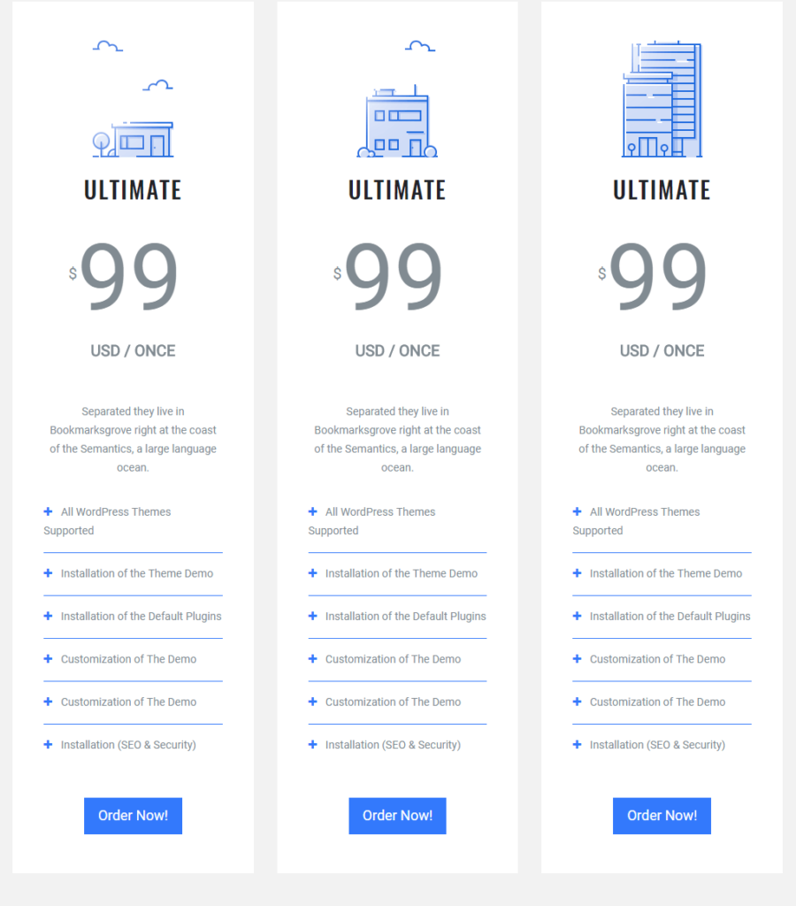 WordPress Pricing Element & Block Usage Guide - Visualmodo
