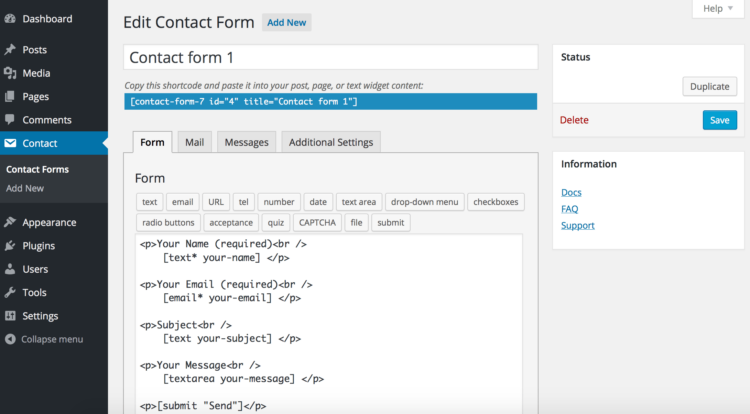 Contact Form Wordpress Creation And Coding Guide Visualmodo Blog