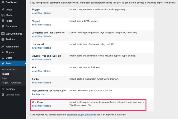 WordPress Import Content From Other Site - Migration - Visualmodo