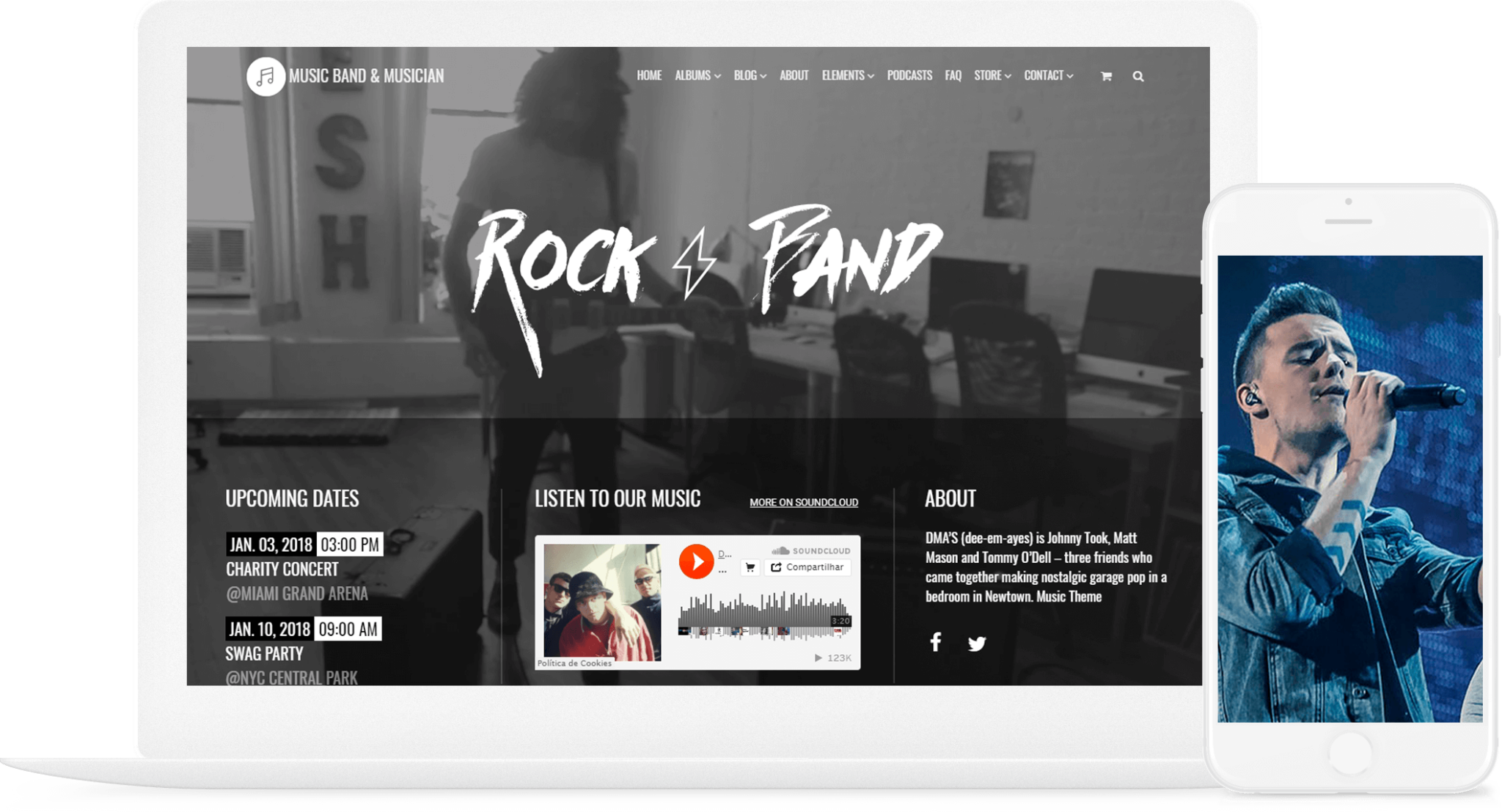 8 Best Website Templates for Musicians and Bands - Visualmodo