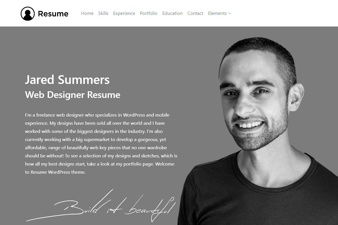 Best CV WordPress Theme To Illustrate Your Resume Website