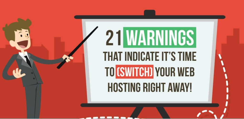 21 Warning Signs of A Low-Quality Web Host Infographic - Visualmodo