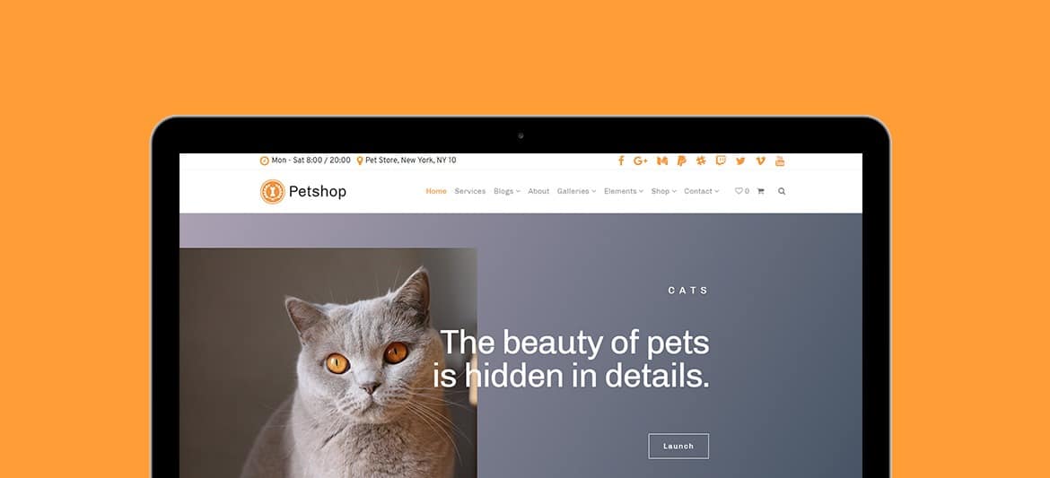 Petshop WordPress Theme - Responsive Pets Site Builder - Visualmodo