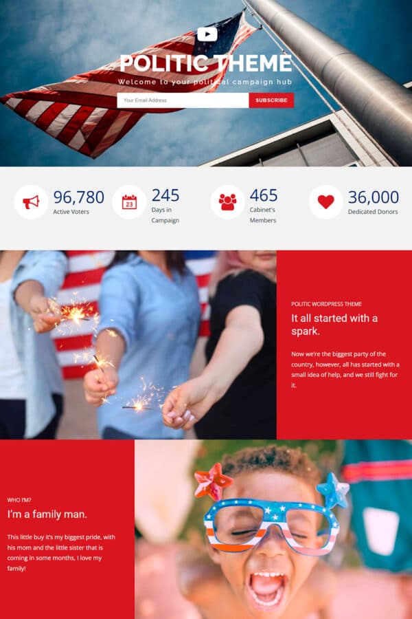 Politic WordPress Theme: Candidate & Campaign Site Template