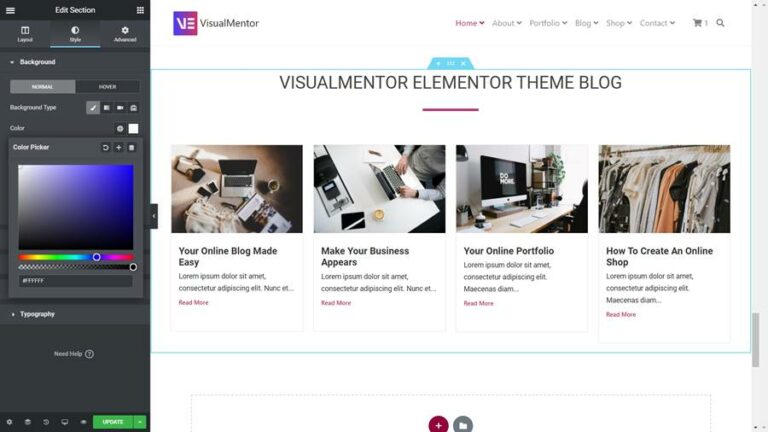 Elementor WordPress Plugin Backgrounds Usage Guide - Visualmodo