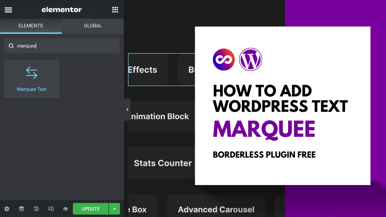 How To Use Text Marquee In WordPress With Borderless Plugin