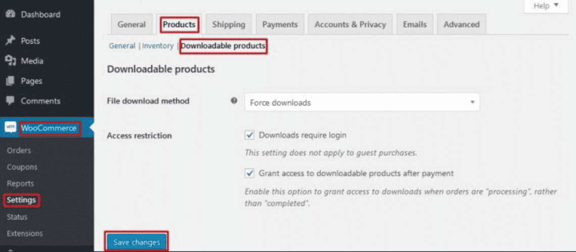 Selling Digital Products & Downloads with WooCommerce Plugin