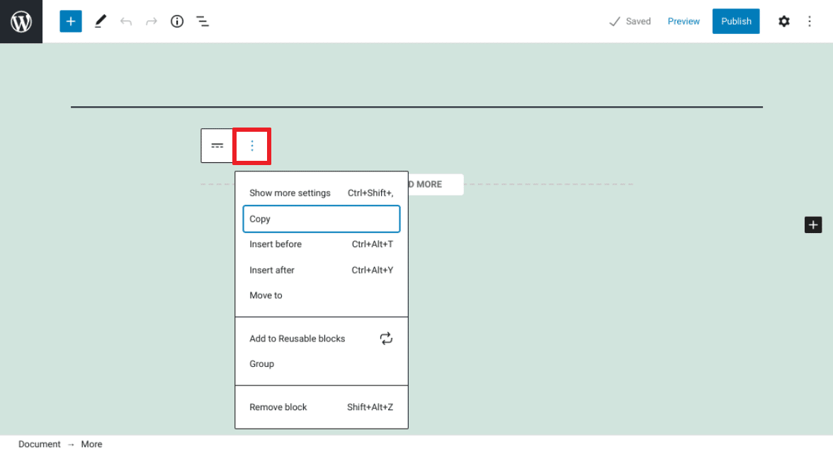 How To Use The More Tag In Wordpress Block Editor Visualmodo
